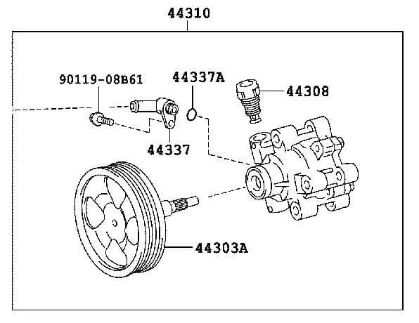 Genuine Toyota Land Cruiser Vane Pump Assy 44310-60480 4431060480