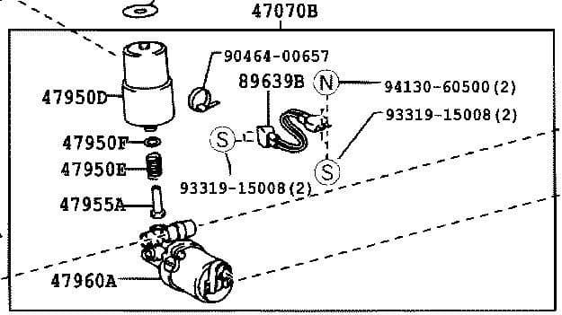 Genuine Toyota Lexus Brake Booster Pump with Accumulator 47070-30060