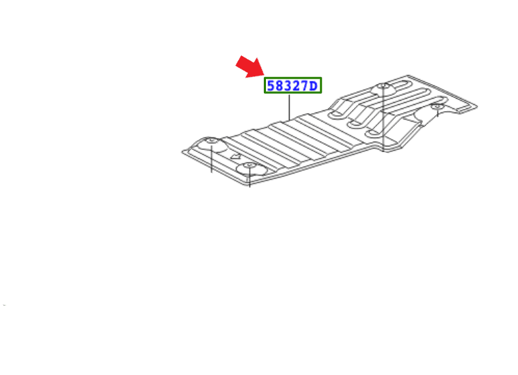 Genuine Toyota Main Muffler Heat Shield 58327-42010