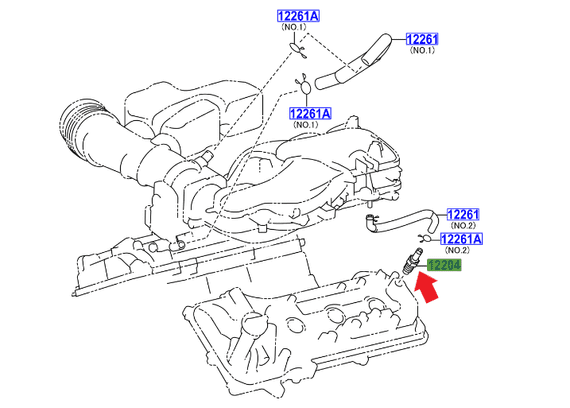 Genuine Toyota PCV Valve 12204-31110