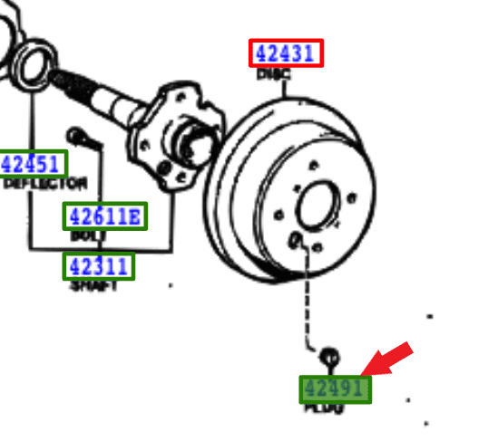 Genuine Toyota Shoe Adjusting Hole Plug 47491-14010