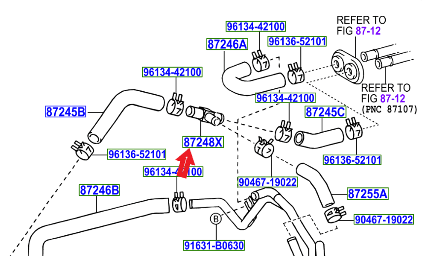 Genuine Toyota T Junction 87248-60460