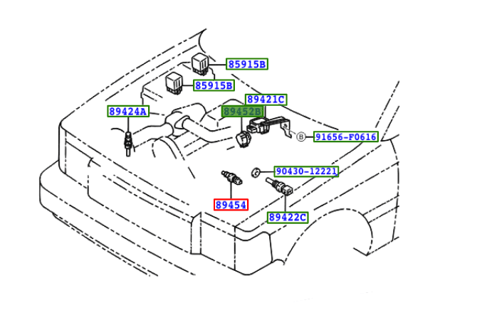Genuine Toyota Throttle Position Sensor 89452-12040