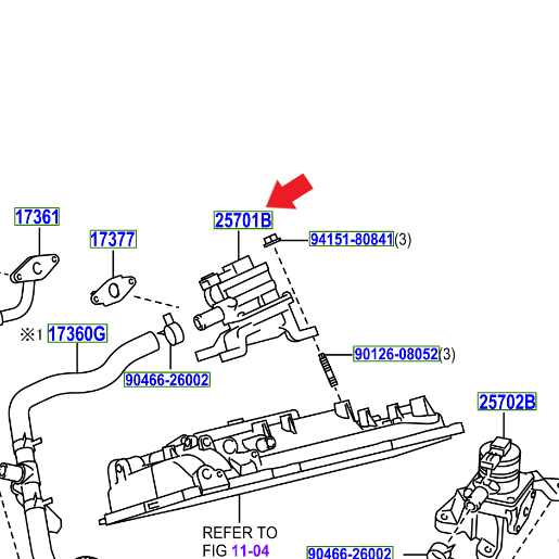 Genuine Toyota Valve Set Emission Control No 1 25701-31013