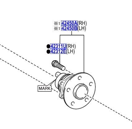 Genuine Toyota WHEEL HUB AND BEARING 42450-33080