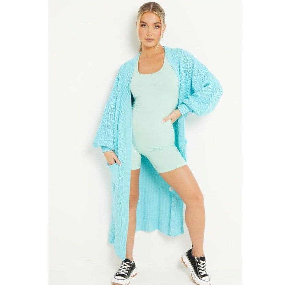 Ladies Balloon Sleeve Cardigan - Soft, Stretchy & Stylish