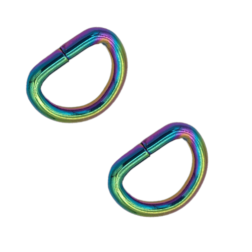 20mm D Rings - Rainbow