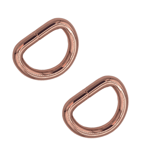 20mm D Rings - Rose Gold