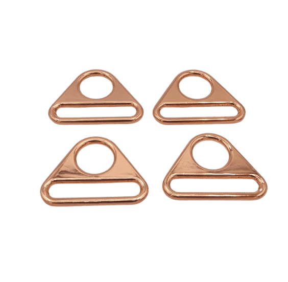 Triangle Strap Connectors - Rose Gold