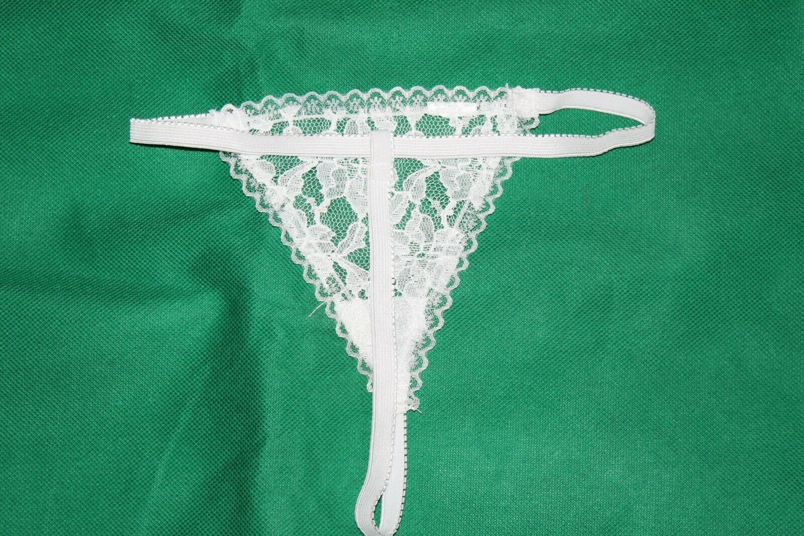 Fabulous White Lace See Through Low Rise Thong/G-String to fit up to a ...