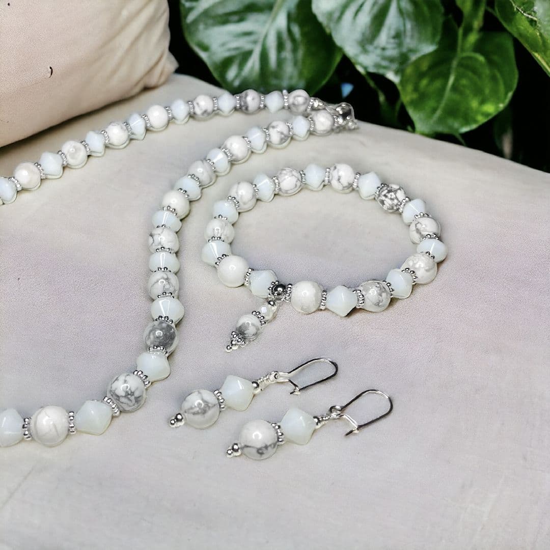 White and Grey Marble Matching Set