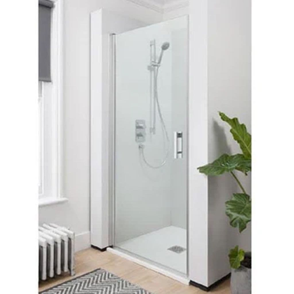Crosswater Simpsons Click Swing Door 800mm Silver/Clear - NHDSC0800
