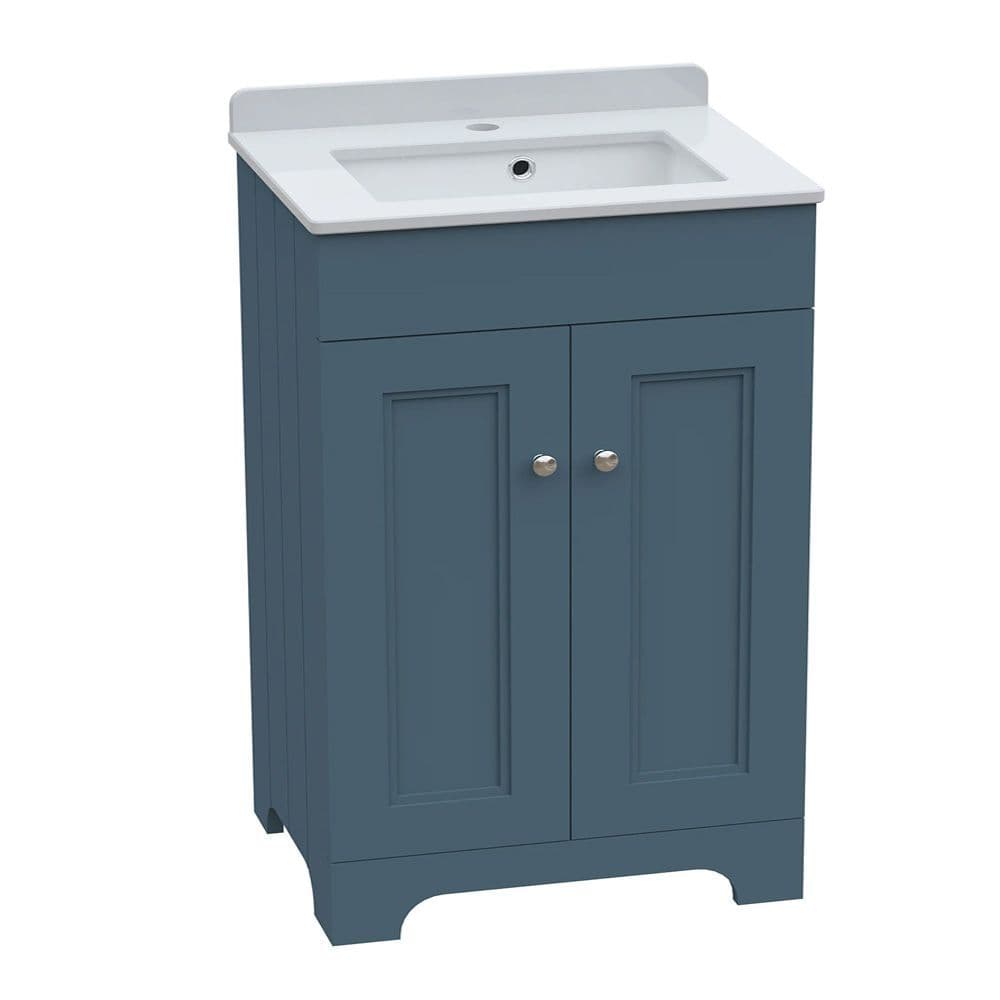 HIB Novum Kingsbury 600mm Floor Standing Unit SET Henley Blue ...