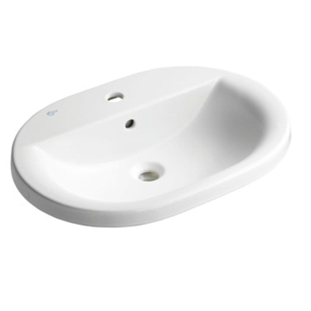 Ideal Standard Concept Oval 620mm Countertop Inset Basin 1TH White ...