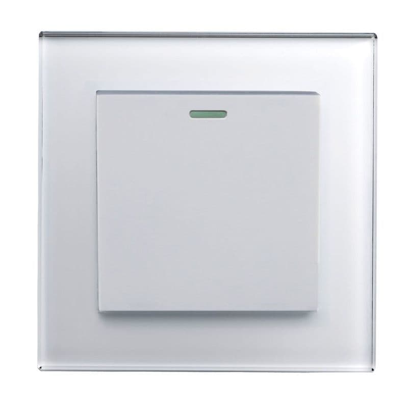 RetroTouch Crystal Mechanical Light Switch 1 Gang White PG Intermediate ...