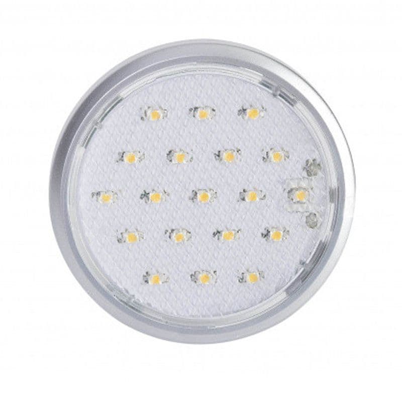 Super Thin LED Cabinet Lamp 12V Satin Chrome/Red SLF19-12-RED