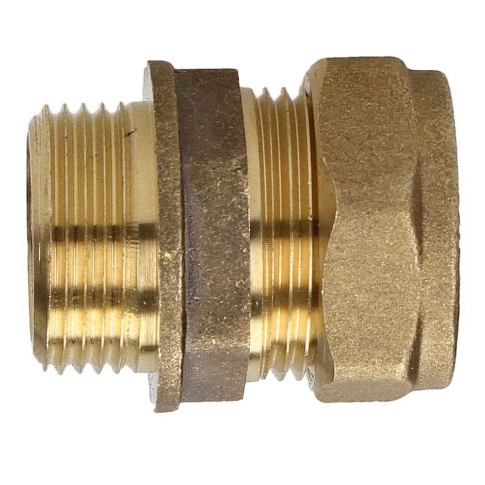 3/4" x 22mm STRAIGHT MALE IRON COMPRESSION COUPLING X8 CB12-22E