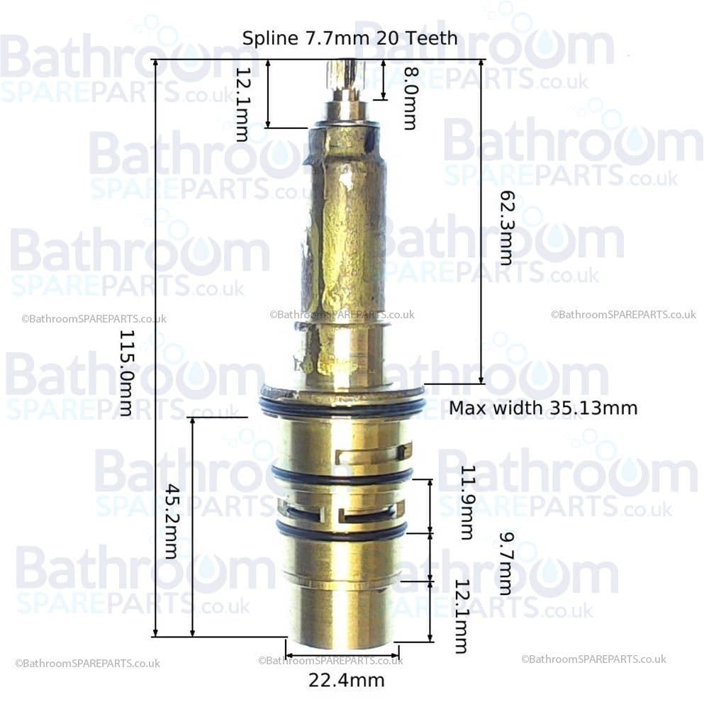 Adora Fusion Thermostatic Shower Valve Thermostatic Cartridge 5E2 1102