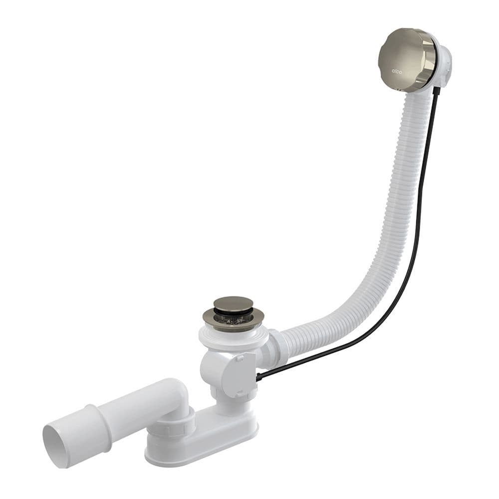 Alca Plast Bath Pop-Up Waste & Trap Nickel-Brushed Matt A55K-N-B