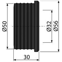Alca Plast Rubber Reducing Insert Ø 50/32mm Z0004-ND