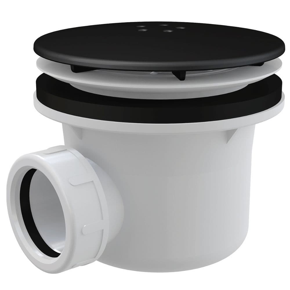 Alca Plast Shower Waste & Trap 90mm DN40 Matt Black A49Black