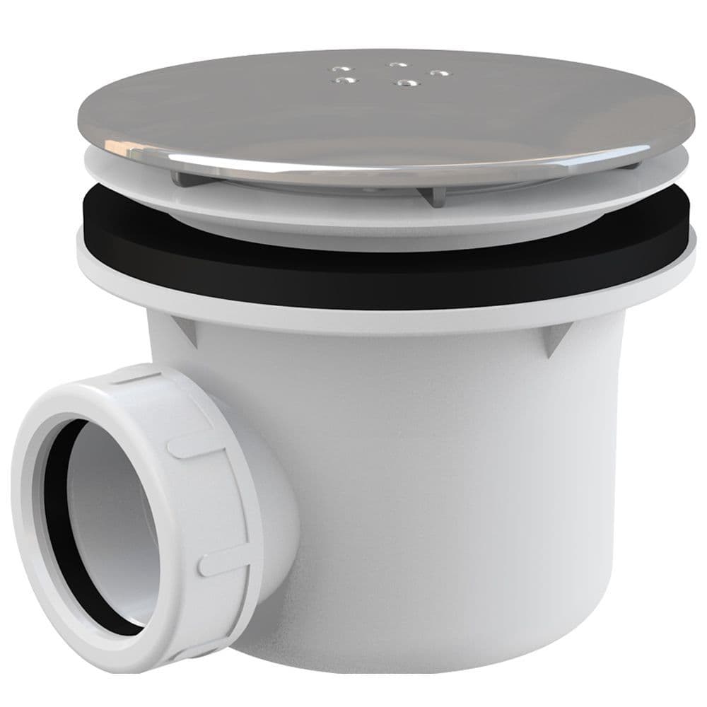Alca Plast Shower Waste & Trap 90mm DN40 Polished Chrome A49K