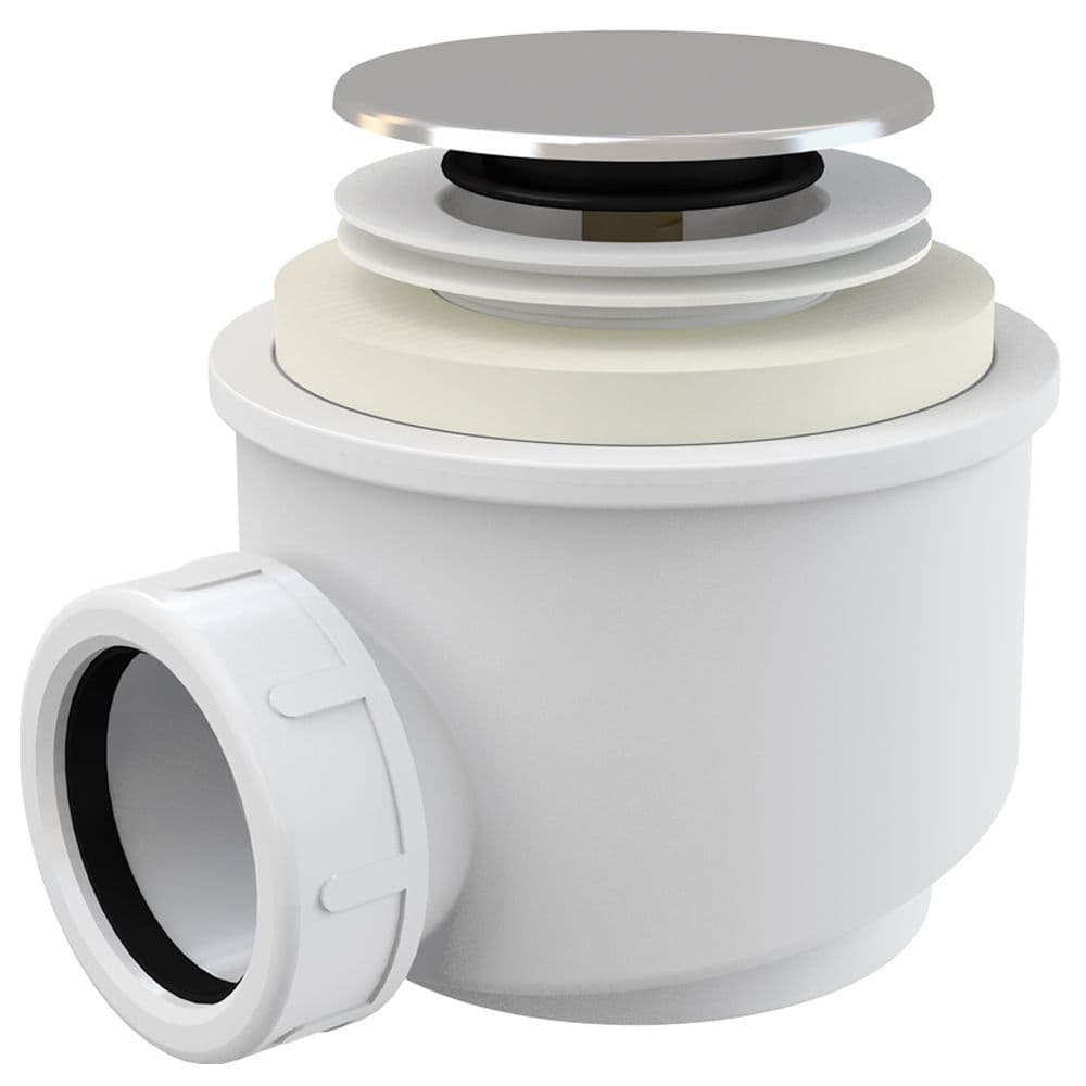 Alca Plast Shower Waste & Trap Click/Clack 50mm Outlet DN40 Polished ...