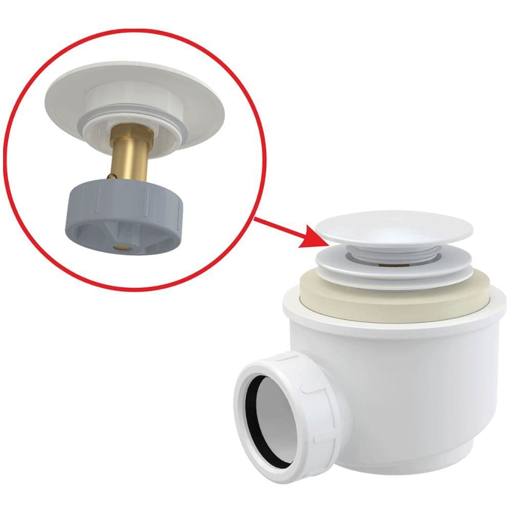 Alca Plast Shower Waste & Trap Click/Clack Waste Outlet 50mm DN 40 ...