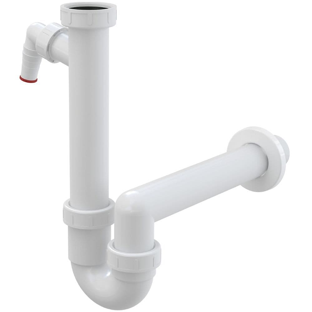 Alca Plast Tubular Sink Waste & Trap DN40 With G 6/4" Union Nut & Ø17 ...