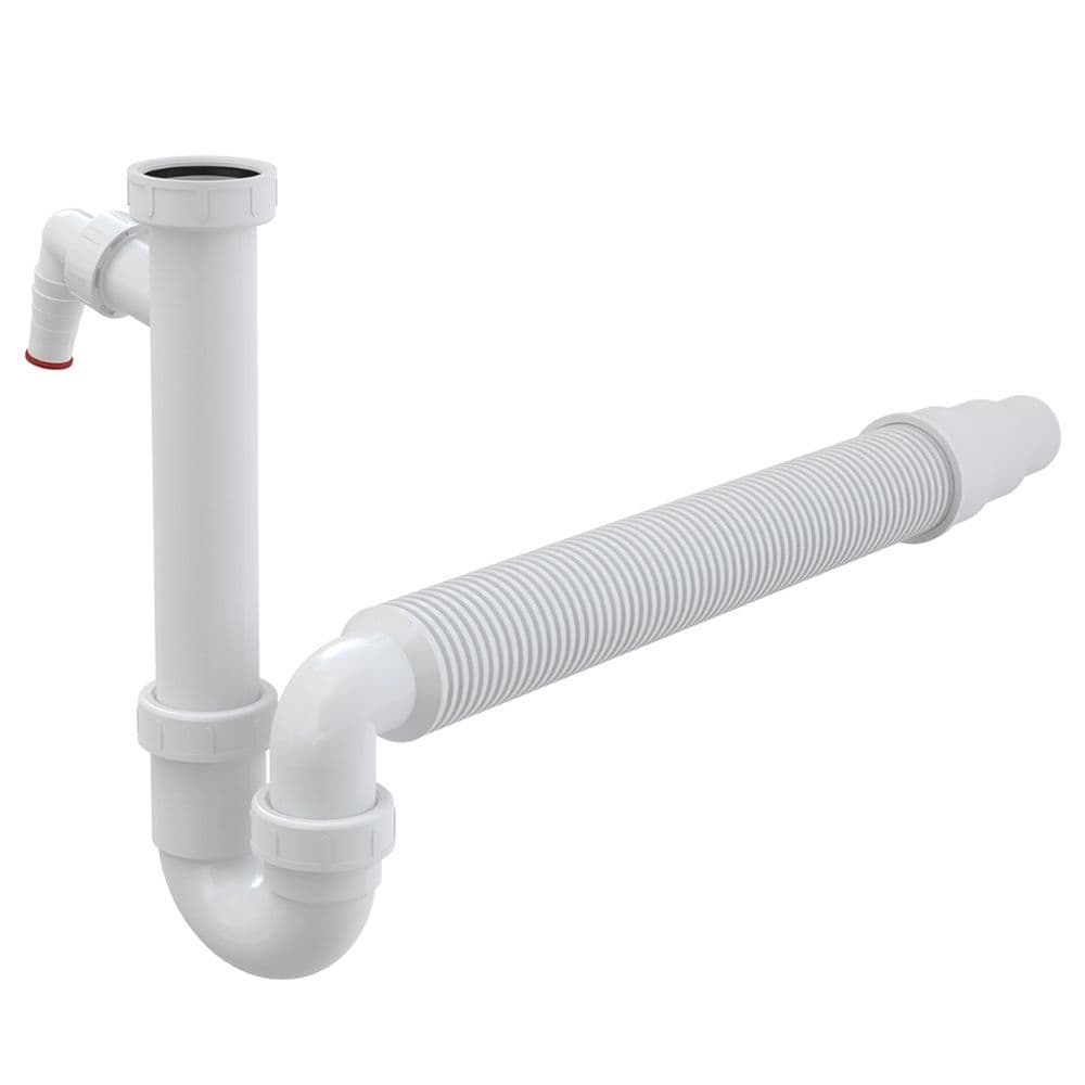 Alca Plast Tubular Sink Waste & Trap DN50/40 G 6/4" Union Nut Ø17 23mm ...