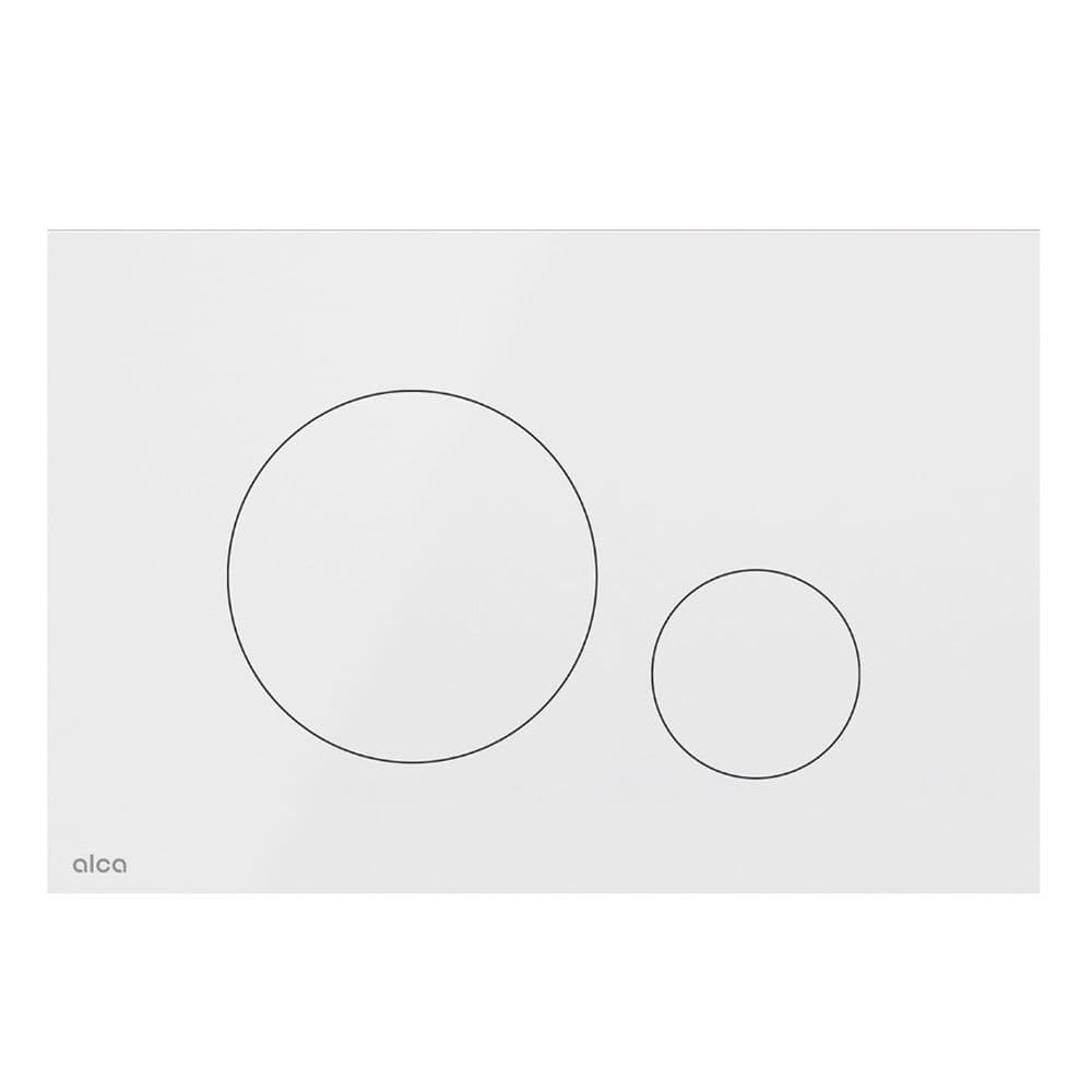 Alca Plast Turn Flat Flush Plate White TURN-WHITE