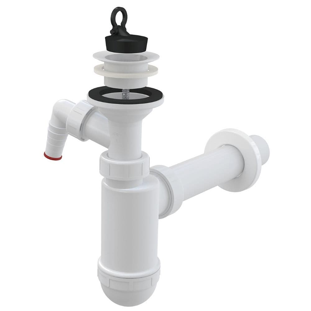 Alca Plast Wash-Basin Trap DN 40 with Ø17 23mm Connector Plastic Grid ...