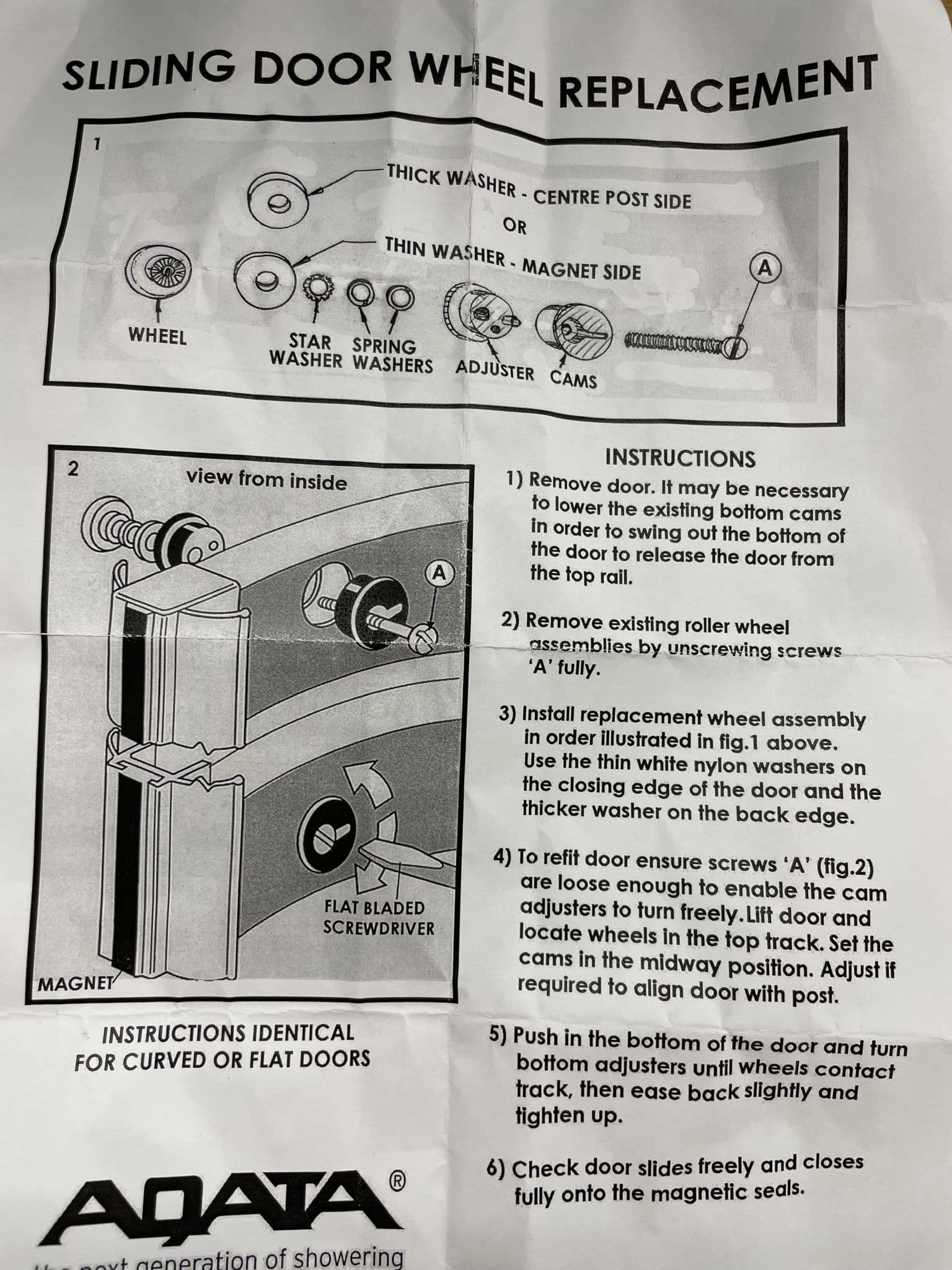 Aqata Exclusive Solutions ES Sliding Door Wheels ES-SDW