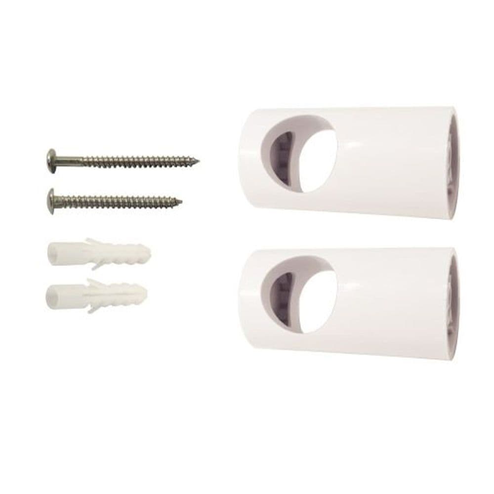Aqualisa 22mm Adjustable White Rail Ends fixing kit 910895