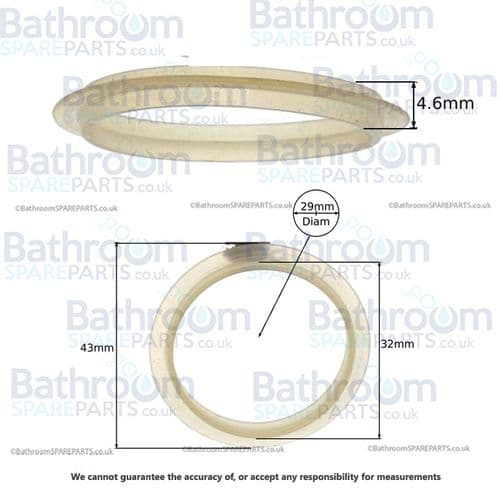 Basin and Bath Waste Plug Washer