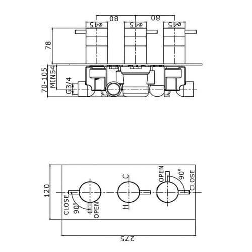 Shower Valve Escutcheon & Cover Plates