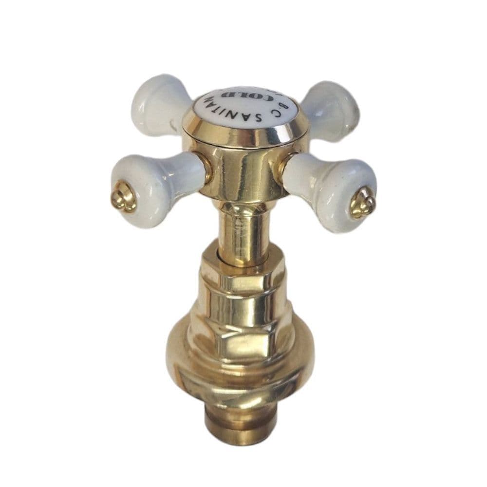 BC Sanitan 1/2" Washer Valve With Handles Gold DAMAGED BSANDAM