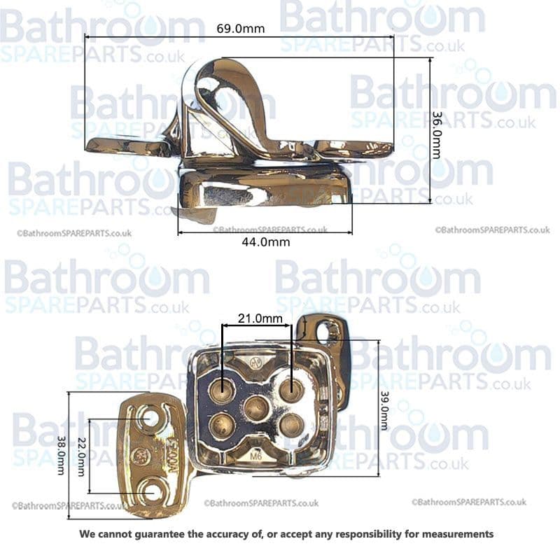 Bemis Canyon CP Replacement Toilet Seat Hinge HG3344997-PACK