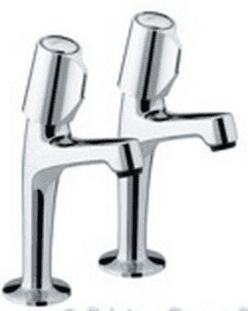 Bristan Options High Neck Pillar Taps Chrome Plated With Ceramic Disc ...