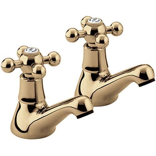 Bristan Regency Basin Pillars Gold Tap R 1/2 G