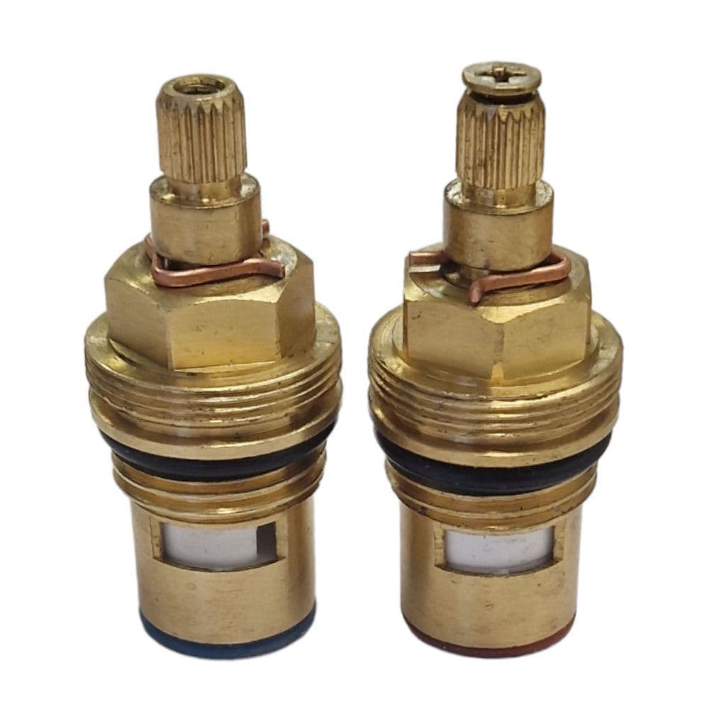 BSP 1/2" Pair Of 1/4 Turn Ceramic Tap Valves BSP125390