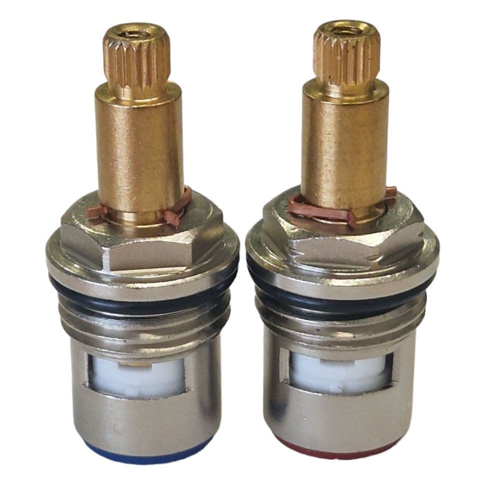 BSP 1/2" Pair Of Chrome 1/4 Turn Tap Valves BSP12PAIR51