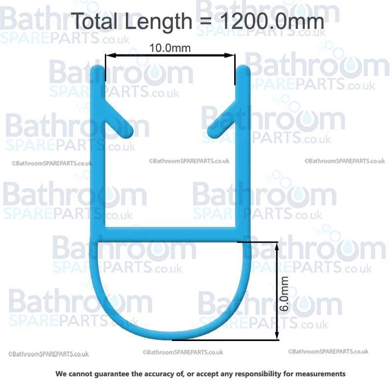 BSP 10mm Shower Seal 1200mm Length BSP10EL-12