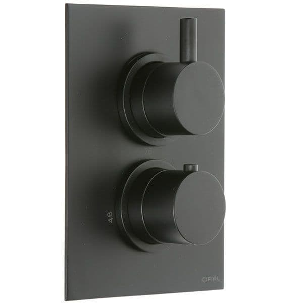 Cifial Technovation 465 Black 2 Control Thermostatic Valve 600021TH-614