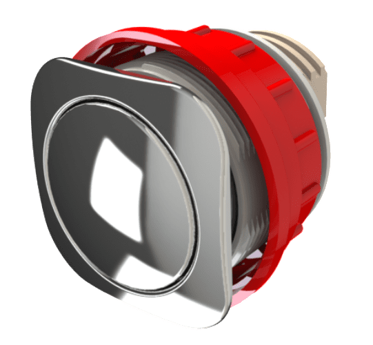 Dudley Vantage 73 5mm Single Flush Square Chrome Plated Push Button Air ...