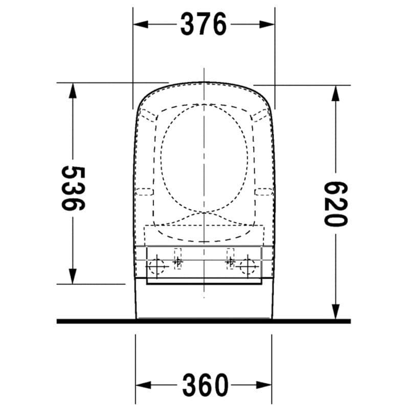 Duravit Durastyle Wall-Mounted Toilet for SensoWash - 253759
