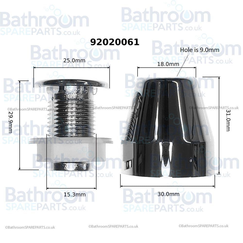 Geberit Exposed Blanking Off Plug for Cisterns and Overflows chrome 274 ...