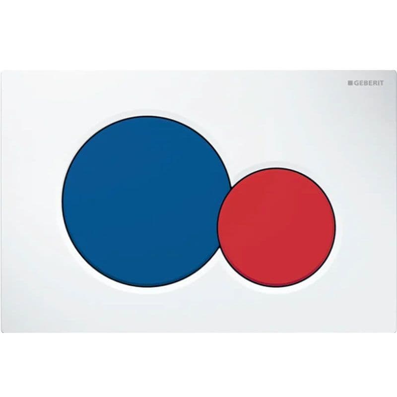 Geberit Sigma 01 White Blue Red Dual Flush Plate 115 770 LB 5