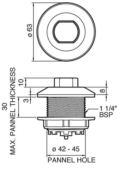 Grohe Adagio Pneumatic Toilet Push Button 38488000
