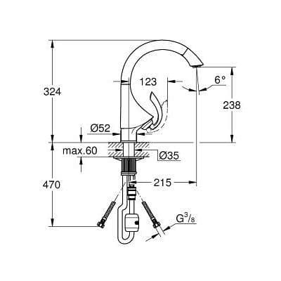 Grohe K4 Single-lever Kitchen Sink Mixer 33786000